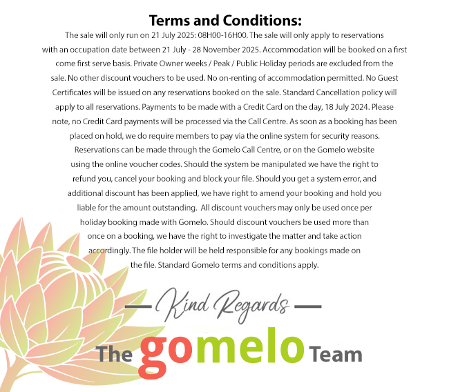 Gomelo Mandela Day 2025 One Day Only!